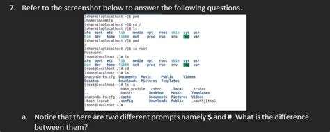 Solved A Notice That There Are Two Different Prompts Namely Chegg