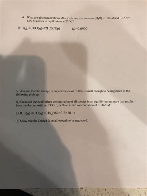 Solved 1 Convert The Values Of Ke To Values Of Kp Chegg Com