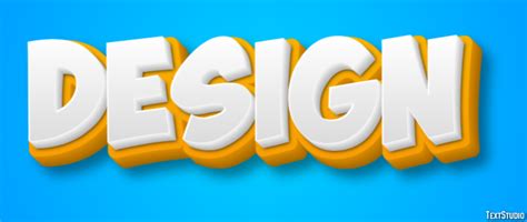 Design | Yellow White 3D | Text Effect Generator