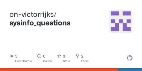 GitHub On Victorrijks Sysinfo Questions