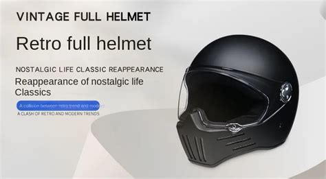 หมวกกันน็อค แบบเต็มใบ แฟชั่นฮาร์เลย์ สไตล์วินเทจ สําหรับขี่รถจักรยานยนต์ Shopee Thailand