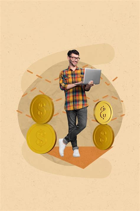 Vertical Creative 3d Collage Artwork Picture Of Intelligent Clever Man
