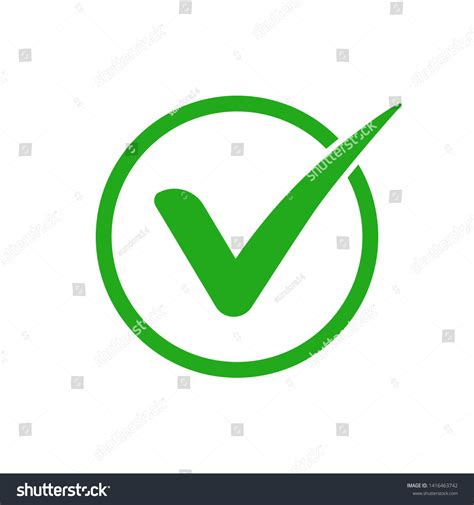 green check mark icon circle check stock vector royalty free