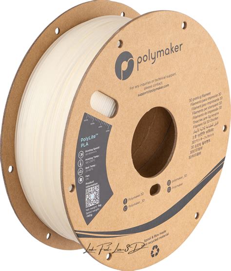 Купити Polymaker PolyLite PLA Natural 1 кг філамент пластик для 3д друку на сайті Look