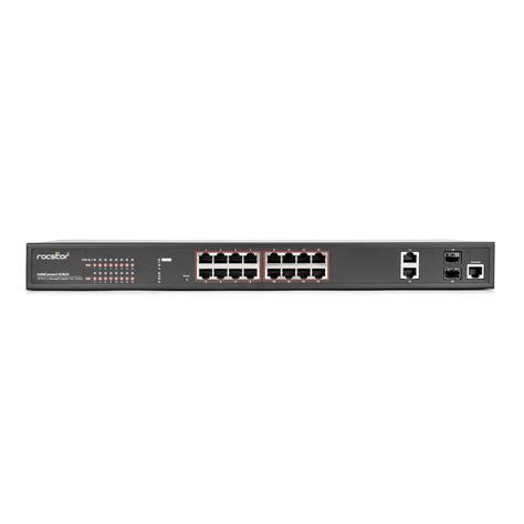 Solidconnect Scm20 16 Port Poe Gigabit L2 Managed Ethernet Switch 16 Port Poe 2 Port Rj45