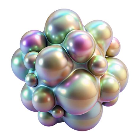 Impressive Creative A Cluster Of Amorphous Blobs With Iridescent Pearl Like Textures In A