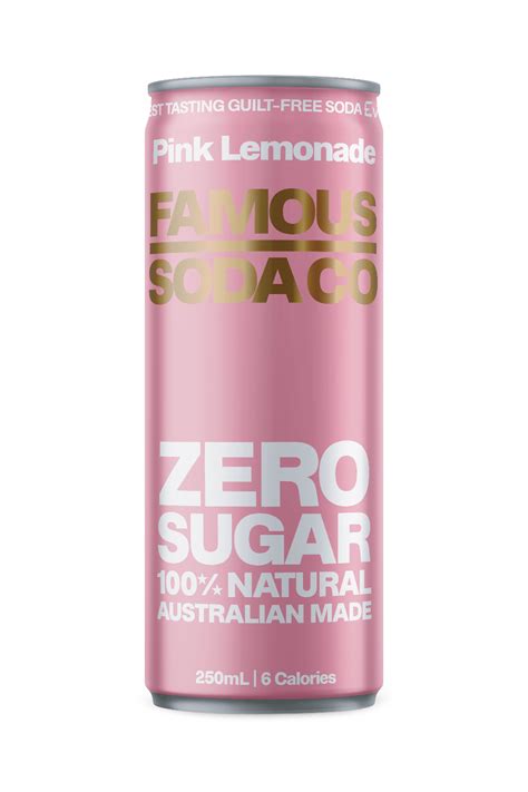 Famous Soda Pink Lemonade Sugar Free Cool Drinks In A Can Famous