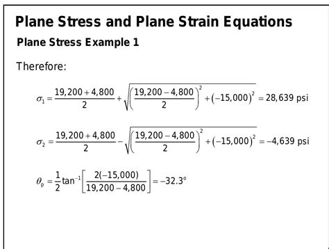 Figure 55 Plane Stress And Plane Strain Equations