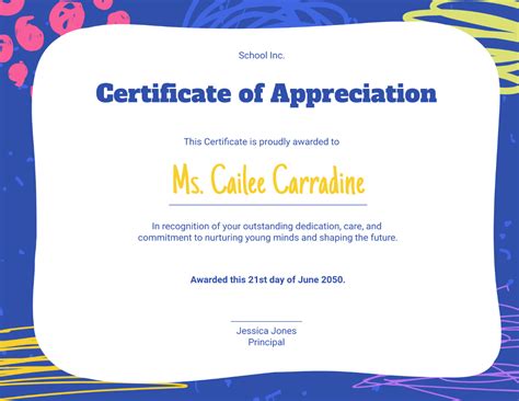 Free Formal Appreciation Certificate Template To Edit Online