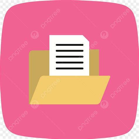 Folder Icon Clipart PNG Images Vector Document In Folder Icon Folder