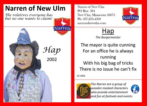 Narren Trading Cards The Narren Of New Ulm