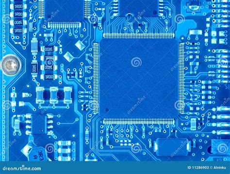 Blue Circuit Board Stock Image Image Of Data Desktop 11286903