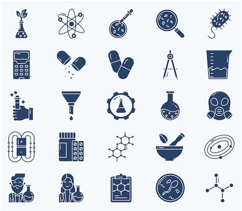 Premium Vector Science And Technology Icon Set Science Tools