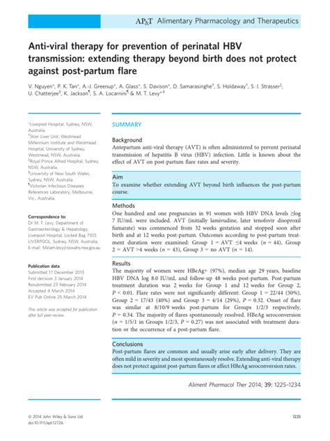 nguyen et al 2014 avt for mtct extending therapy beyond birth