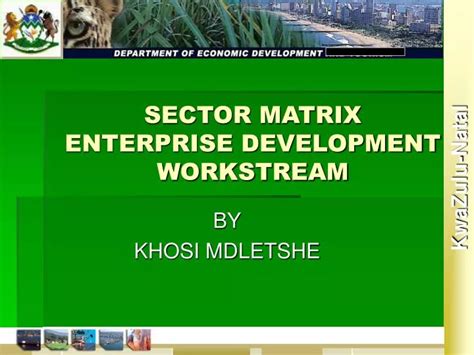 Ppt Sector Matrix Enterprise Development Workstream Powerpoint