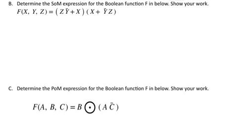 solved f x y z zyˉ x x yˉz c determine the pom