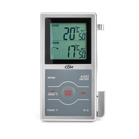 Dual Sensing Probe Thermometertimer Silver The Kitchen Engine