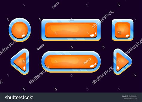 Set Gui Space Button Game Ui Shutterstock