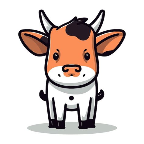 Premium Vector Cute Cow Cartoon Character Vector Illustration