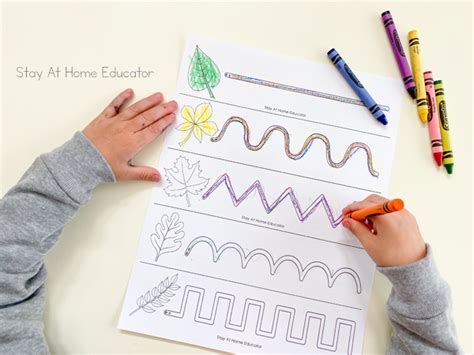 Fall Prewriting Worksheets 5 Fine Motor Activities Stay At Home Educator