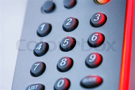 Remote Control Buttons In Red Light Stock Image Colourbox
