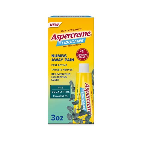 Aspercreme With 4 Lidocaine Cream Eucalyptus 3 Oz Hsafsa Eligible