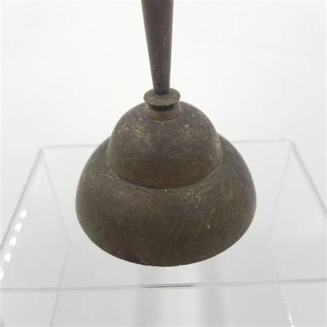 Vintage Antique All Brass Hand Bell Farmhouse Brass School Dinner Bell