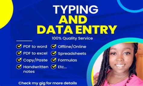 Do Data Entry Typing Work By Williamsronald Fiverr