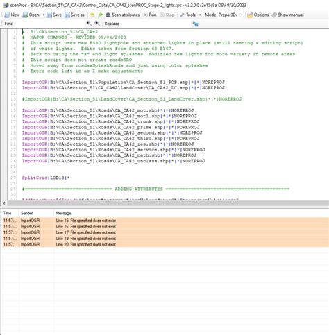 latest scenproc has mis aligned panel fsdeveloper