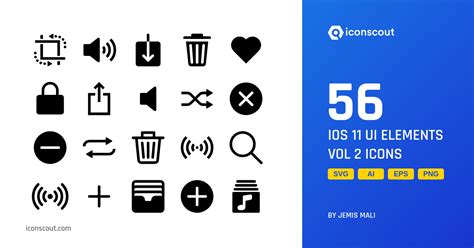 Ios 11 Ui Elements Vol 2 Icon Pack 56 Free Download User Interface