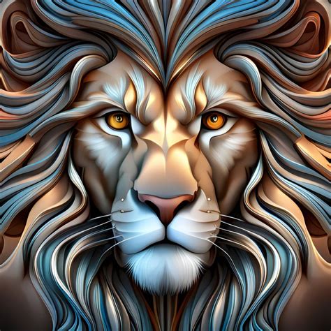 Colorful Lion Digital Painting