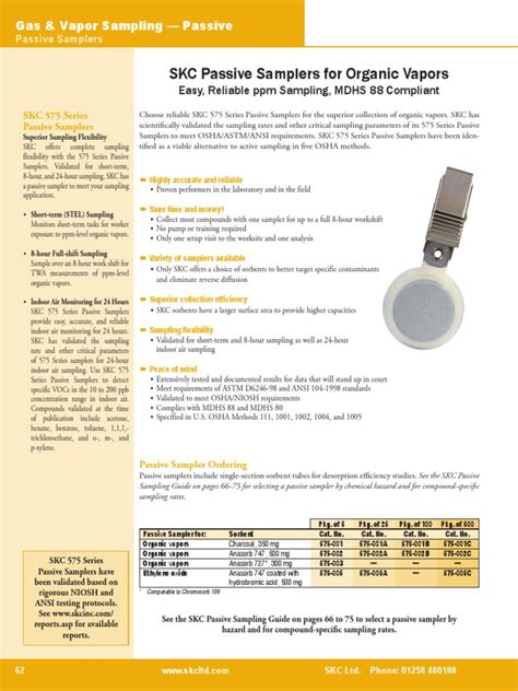 062 063 Passive Samplers Ultra Passive Samplers Pdf Volatile Organic Compound Chemistry