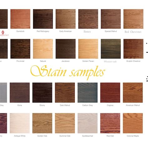 Pine Stain Samples Etsy
