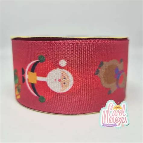 Fita Gorgurão Estampado Natal mm Metro Alpet