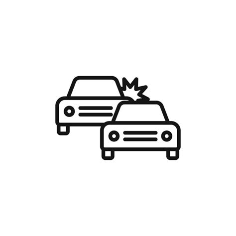 Vehicle Collision Car Crash Icon For Safety Alerts 47566551 Vector Art