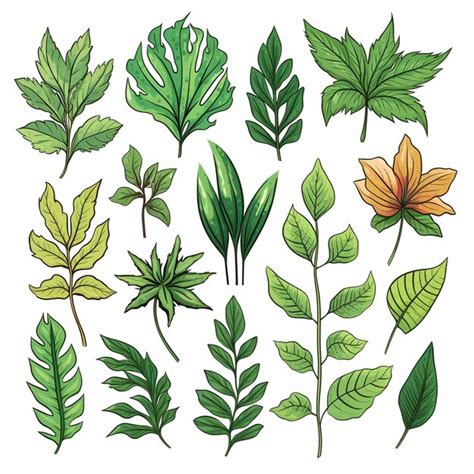 Premium Ai Image Leaf Set