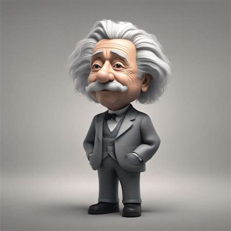 Premium Ai Image Character Portrait Of Albert Einstein Small Body With Big Head