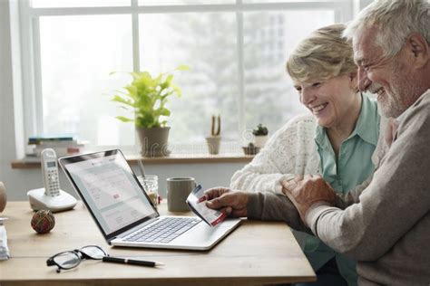 Senior Adult Tablet Insurance Plan Concept Stock Image Image Of Check