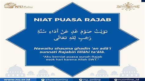 BACAAN DOA Rajab Ganjaran Pahala Puasa Bulan Rajab Dikabulkan Doa