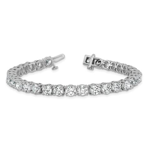16 Carat Lab Grown Diamond Tennis Bracelet 14k White Gold