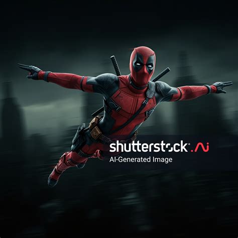 Deadpool Character Flying Through Air Dynamic Ai Generated Image 2529607527 Shutterstock