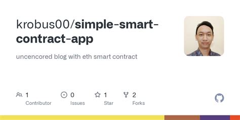Github Krobus Simple Smart Contract App Uncencored Blog With Eth Smart Contract