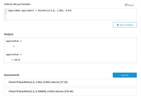 solved in matlab calculating gear ratios for an orrery