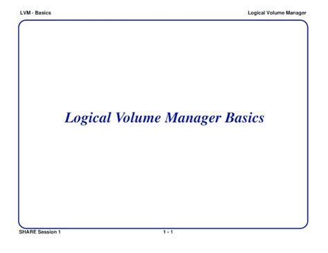 Pdf Lvm Basics Dokumentips