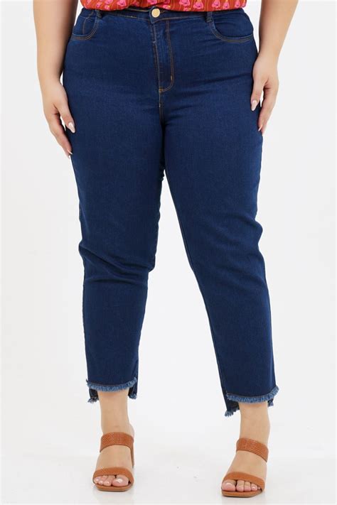 Calça Cropped Plus Size Namíbia Jeans Program Moda Moda Plus Size