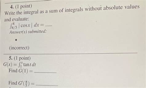Solved Point Write The Integral As A Sum Of Integrals Chegg