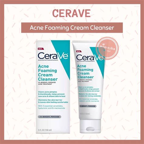 Jual Cerave Acne Foaming Cream Facial Cleanser 150 Ml Shopee Indonesia