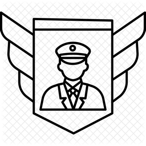 Army Shield Icon Download In Line Style