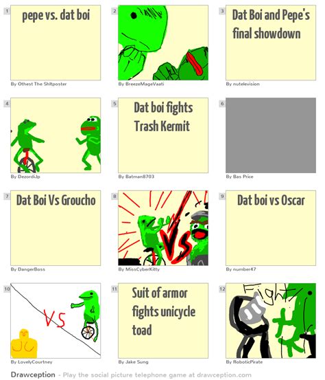 Pepe Vs Dat Boi Drawception