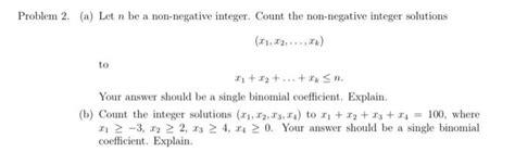 Solved Problem 2 A Let N Be A Non Negative Integer Count